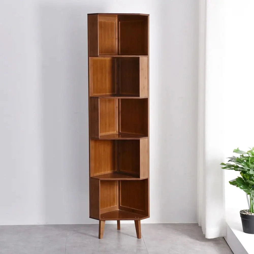 Silicox Corner Shelf Multi-layer Corner Bookshelf, Bookcase, Display R ...